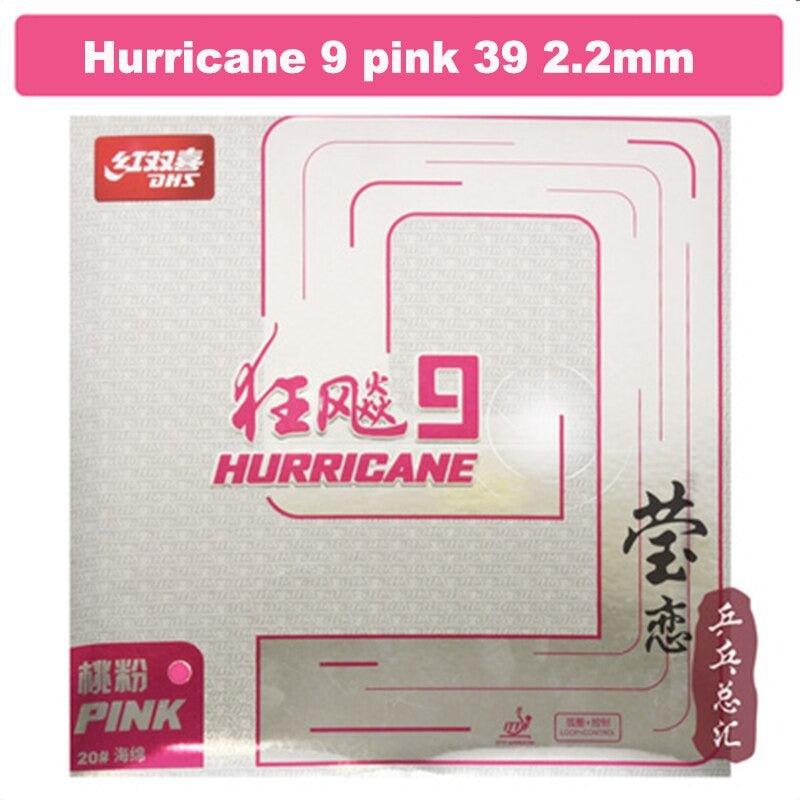 DHS Hurricane 9 Table Tennis Rubber Blue or Pink Colors – Table Tennis Hub
