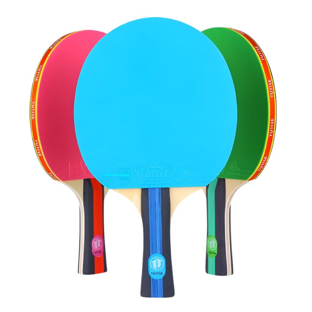 Tuttle 7-Ply All Wood Table Tennis Bat - Green, Blue, Pink – Table ...